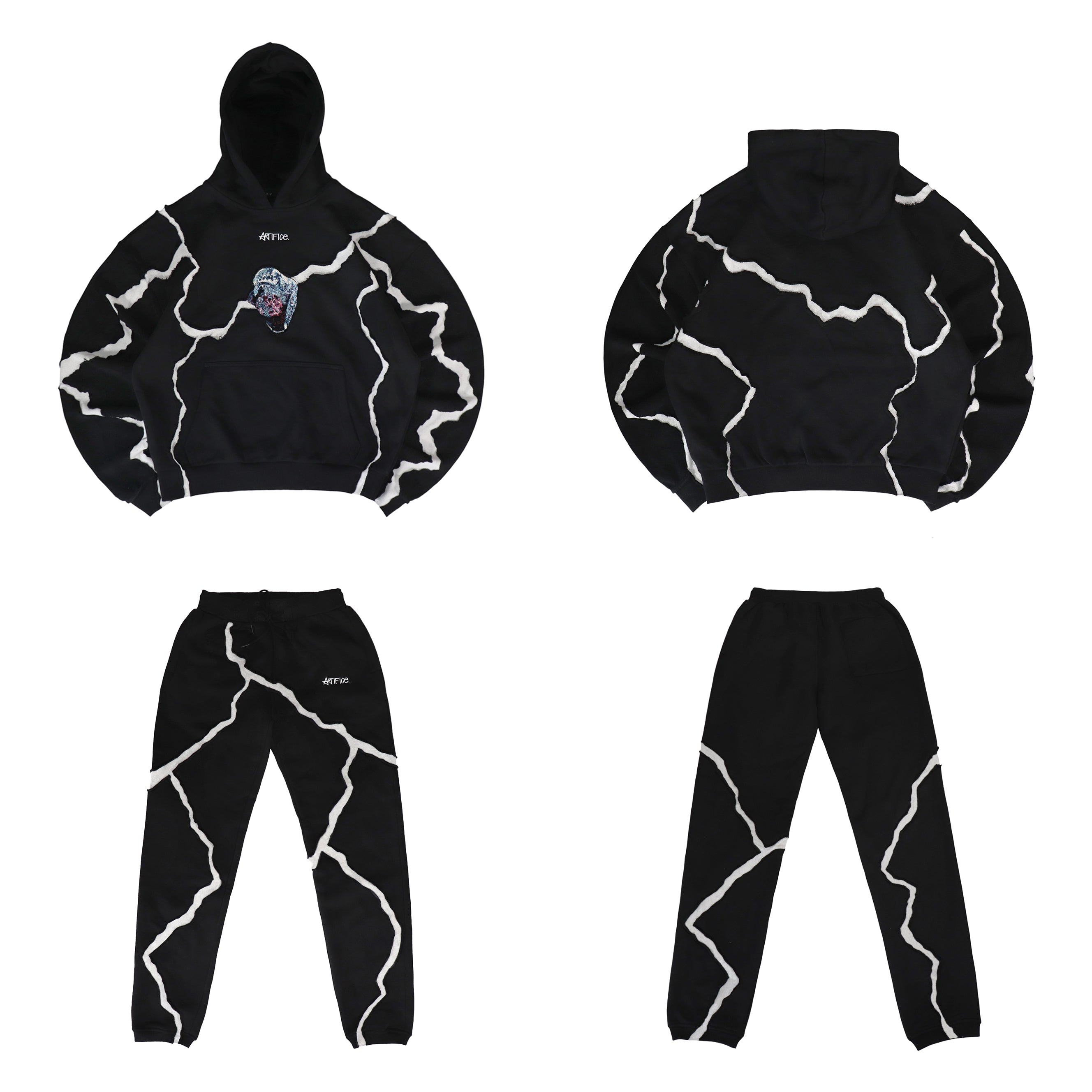 "Lightning" Outfit Artifice. Hoodie + Sweatpants premium quality 1 of
