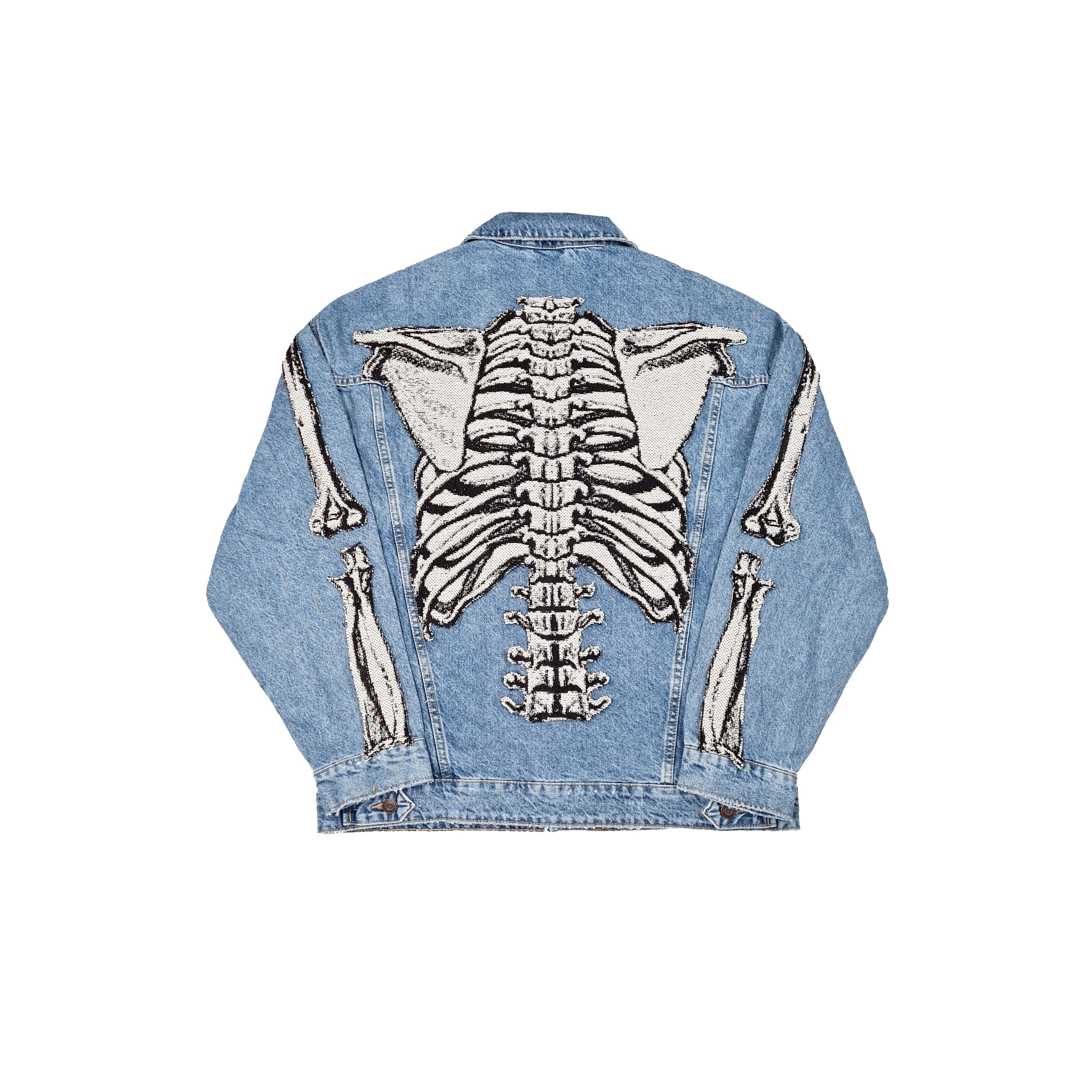 "Skull" Reworked Denim Blue Jacket – Artifice.